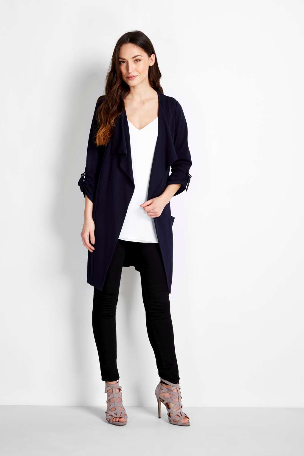 Navy Waterfall Jacket - Family & Fashion